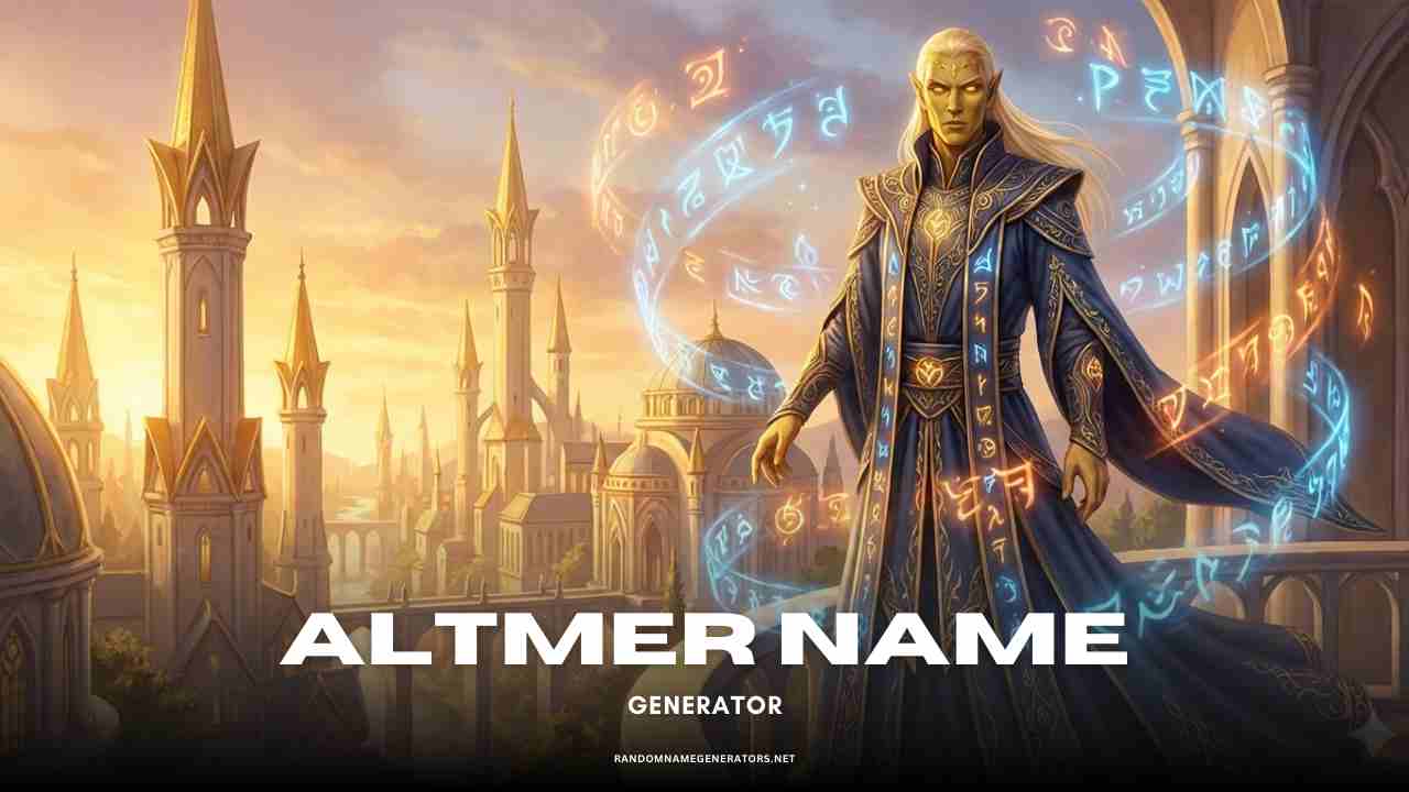 1000+ Altmer Name Generator [2026] - Random Name Generator